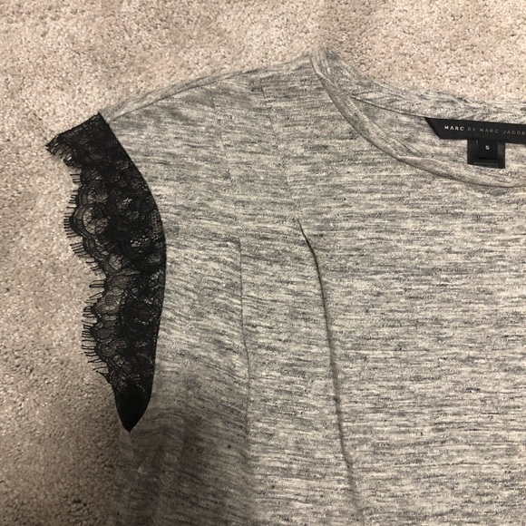 Marc By Marc Jacobs | Tops | Marc By Marc Jacobs Lace Trim Tee | Poshmark